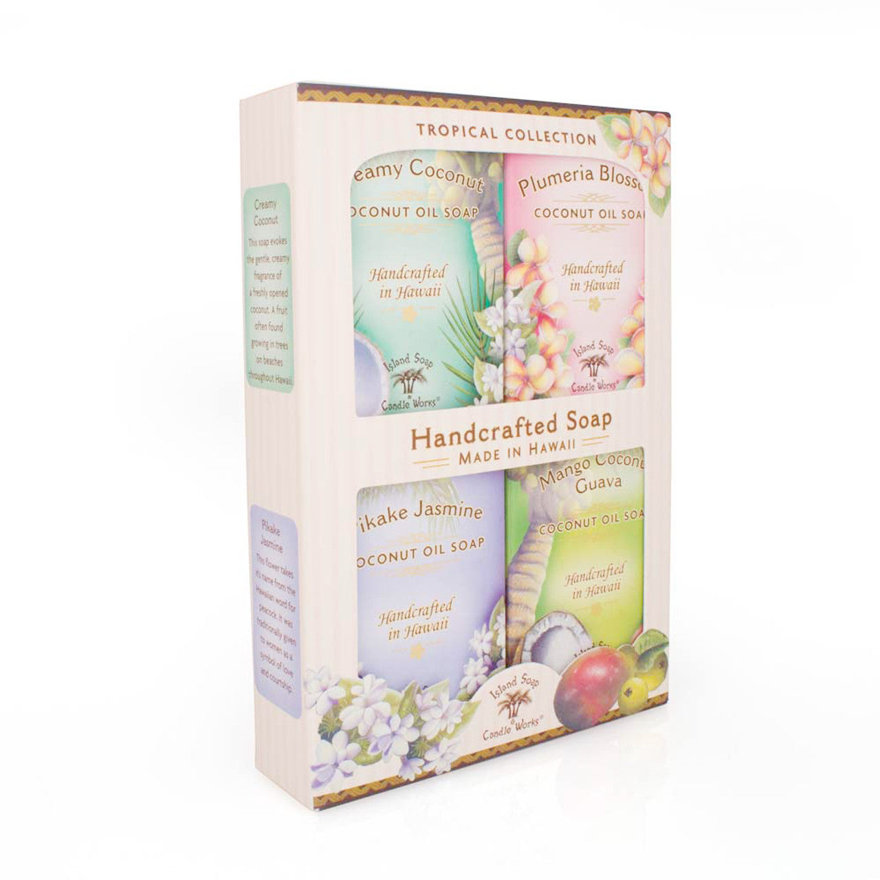Island Soap and Candle Works - 4 Piece Hawaiian Coconut and Palm Oil S ...
